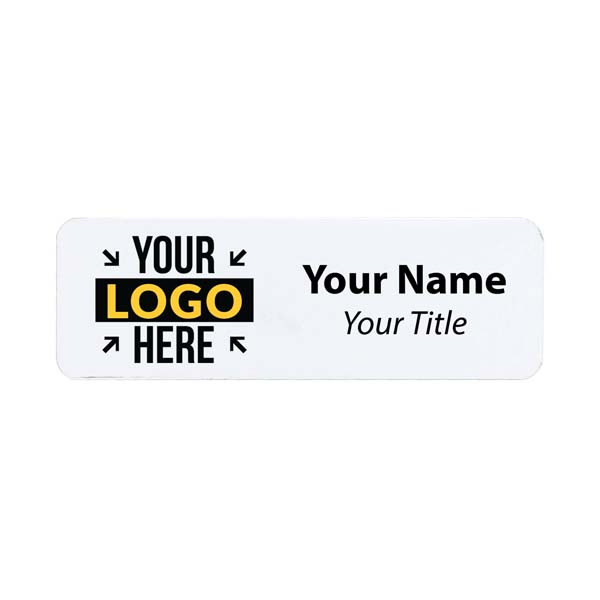 Custom Full Color Custom Name Tag | 1" x 3" | Name Tag Wizard